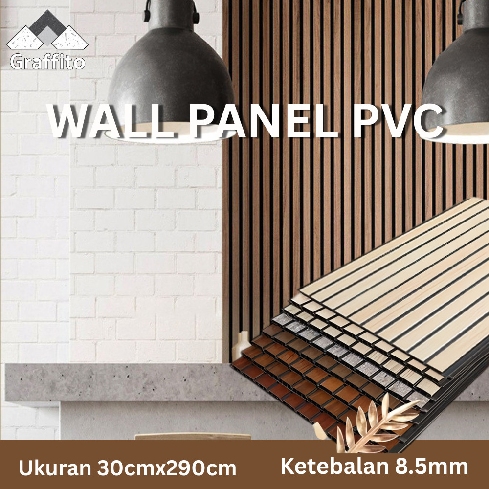 Jual WALL PANEL PVC 30x290CM / Woodpanel PVC Dekorasi Rumah Mewah Wallpanel Composite Echo Wood ...