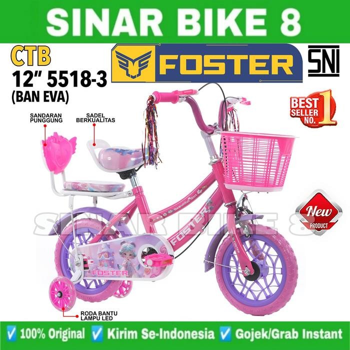 Jual Sepeda Anak Keranjang Mini FOSTER 5518-3 EVA Ukuran 12 Inch Ban ...