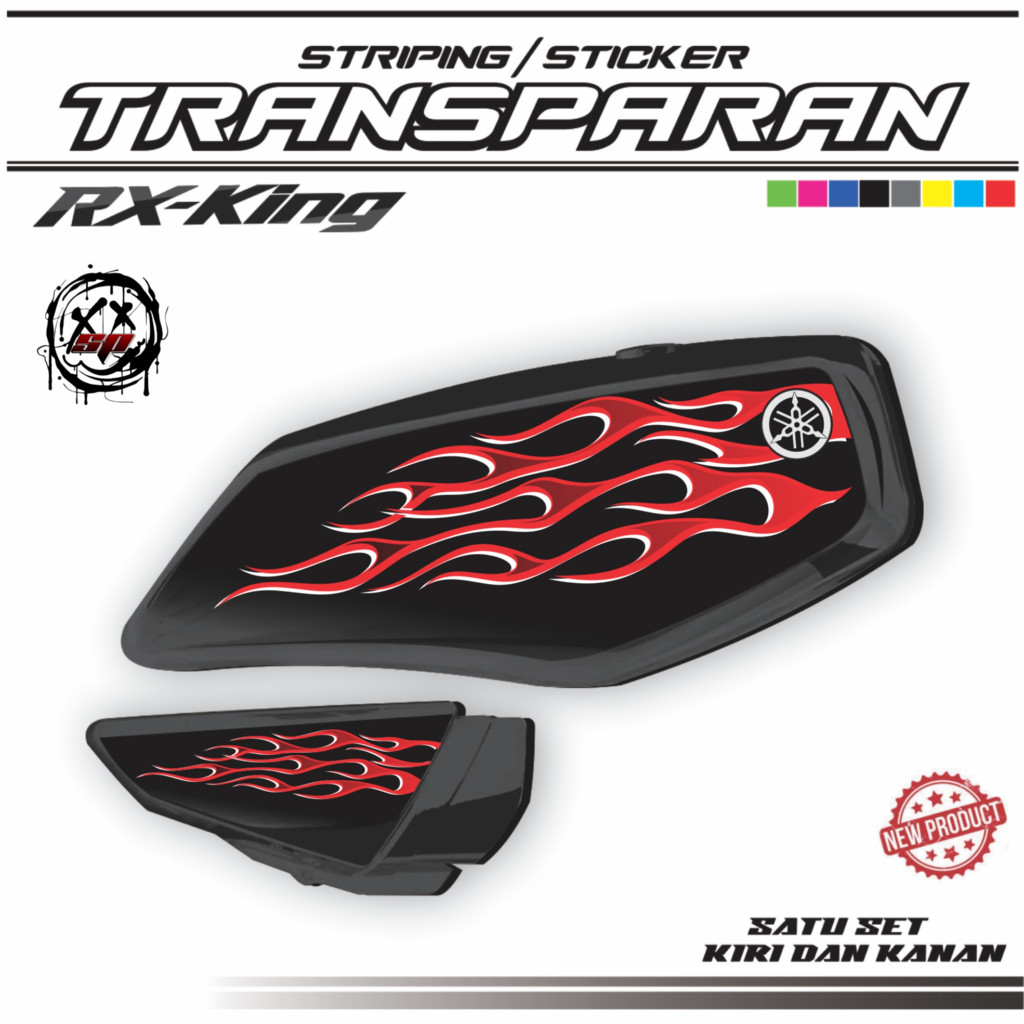 Jual STRIPING STICKER TRANSPARAN YAMAHA RK KING VARIASI DESIGN TERBARU ...
