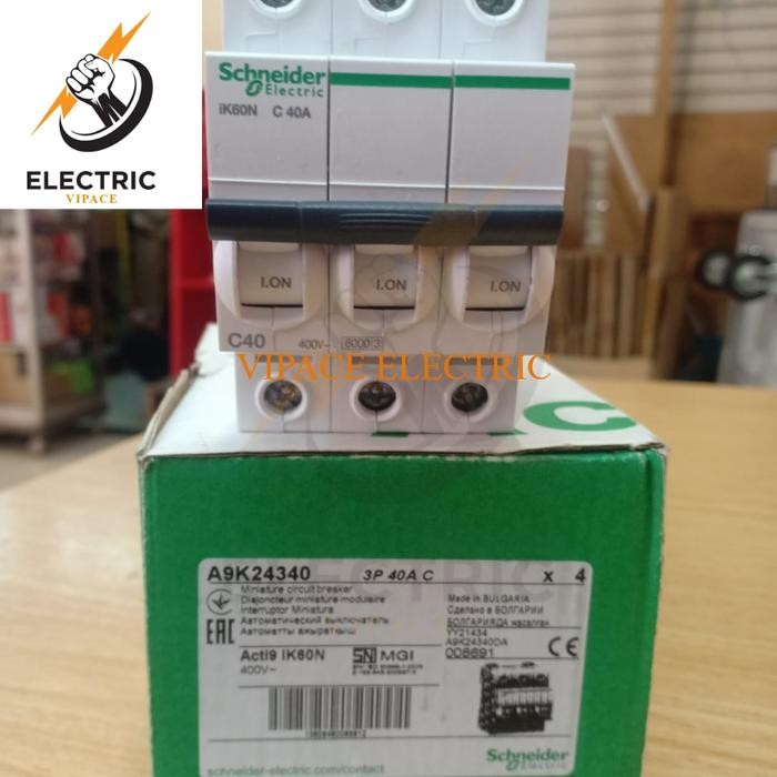 Jual Mcb Schneider IK60N 3P 40A 6kA Original | Shopee Indonesia