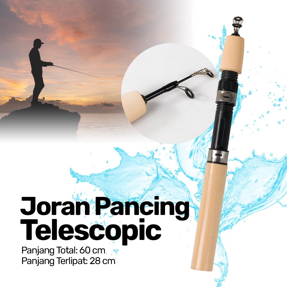 Jual Joran Pancing Udang Es 60CM Joran Pancing Portable Ringan Joran ...