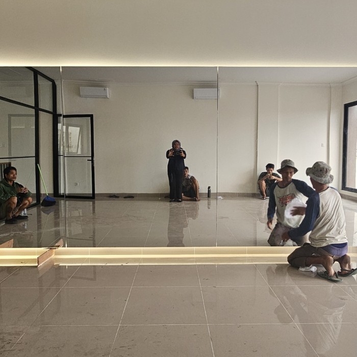 Jual link custom kaca cermin miror 6mm lembaran custom besar studio gym ...
