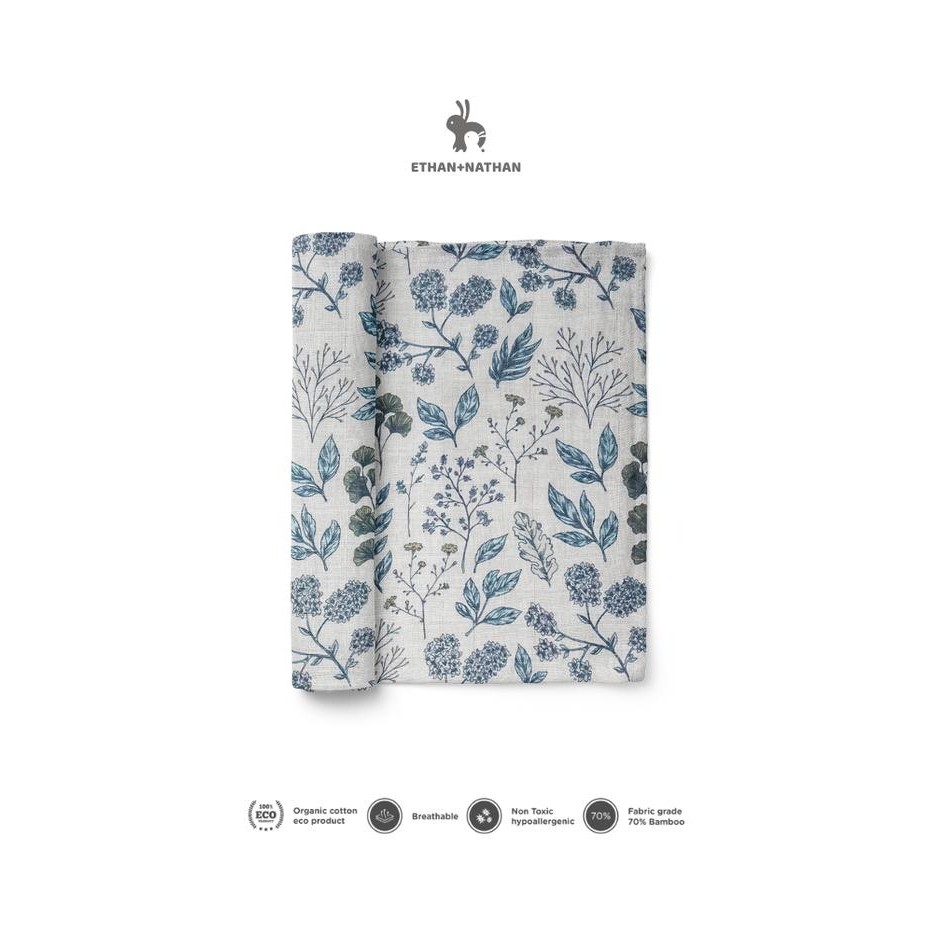 Jual Baby Swaddle Blanket Muslin / Bedong Bayi Ethan + Nathan Pattern ...