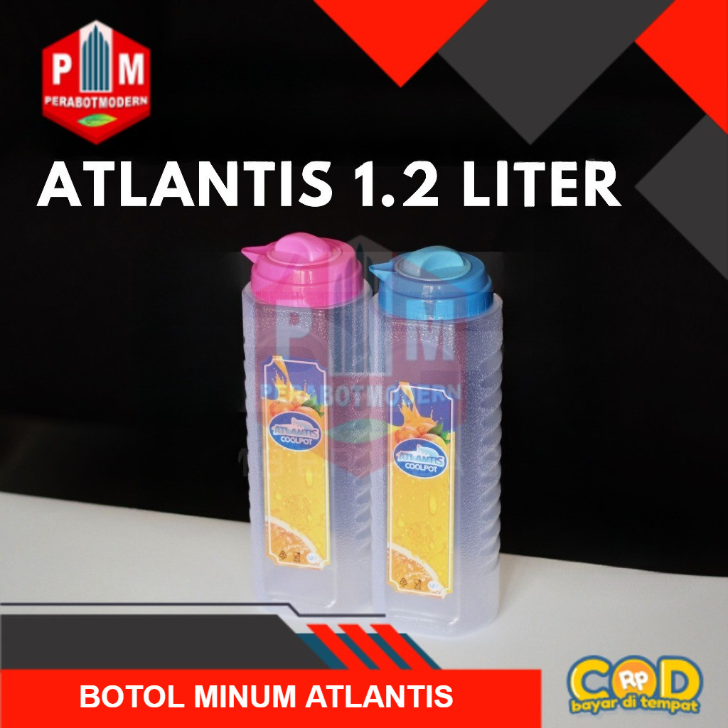 Jual Botol Air Kulkas Atlantis 1,2 Liter Botol Air Besar Plastik Tempat ...