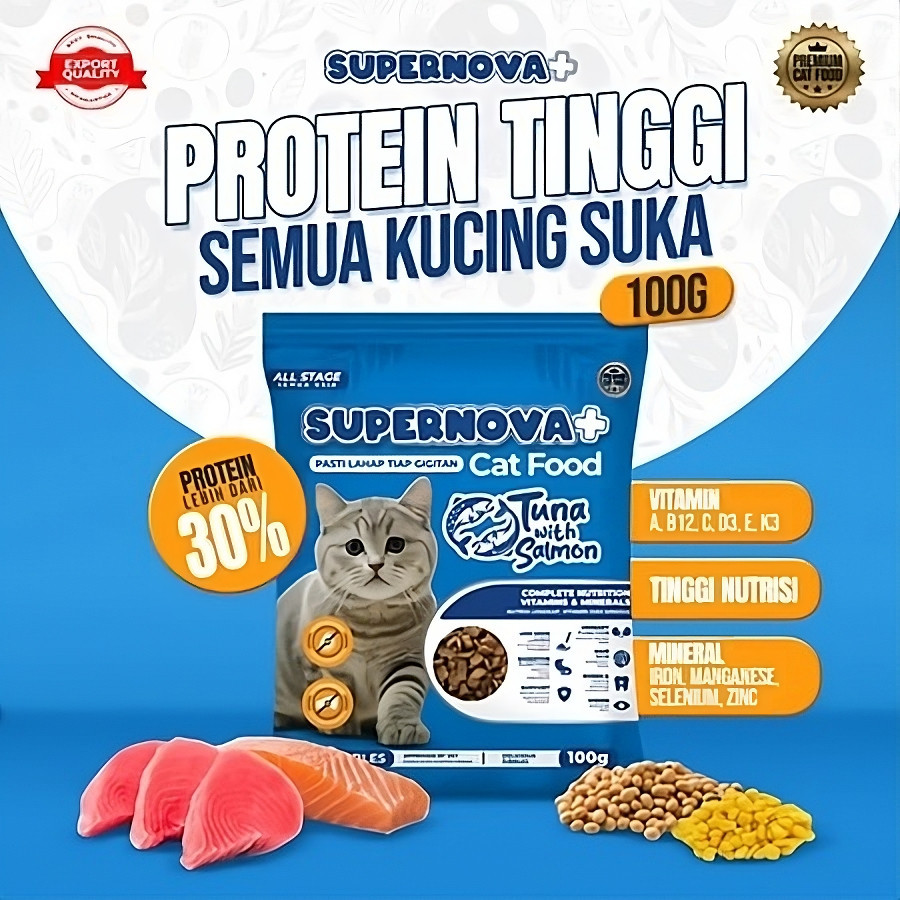 Jual Remov Supernova Dry Cat Food Makanan Kucing Kering Premium Protein ...