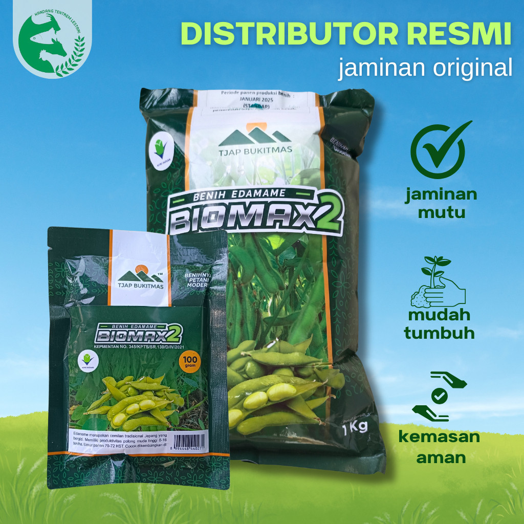 Jual JAMIN MURAH !!!Benih Edamame 1 kg Varietas Biomax 2 Polong Besar ...