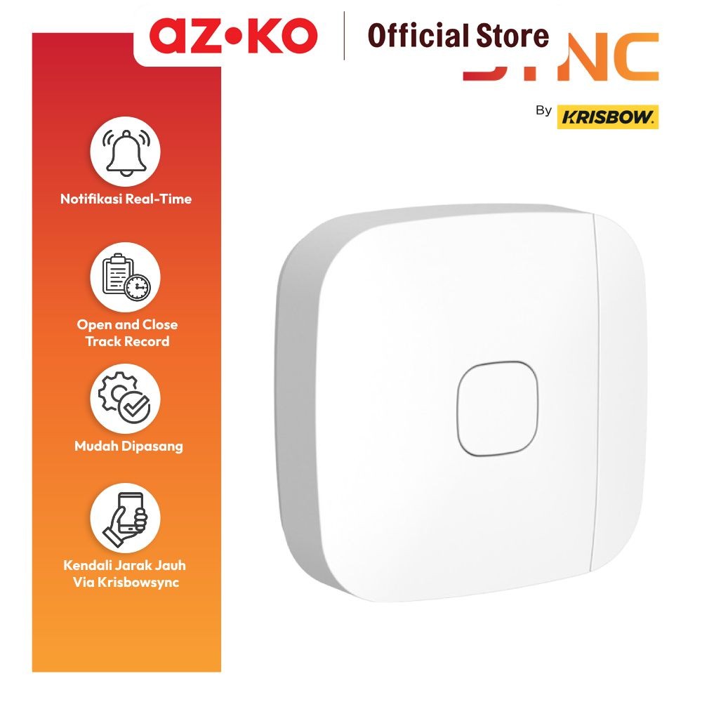 Jual Krisbow Sync Smart Sensor Jendela Atau Pintu Wifi - Putih Alarm ...