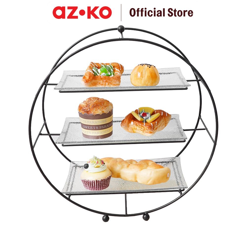 Jual AZKO Culinart Circuz Wadah Saji 3 Tingkat Cake Holder Wadah Saji ...
