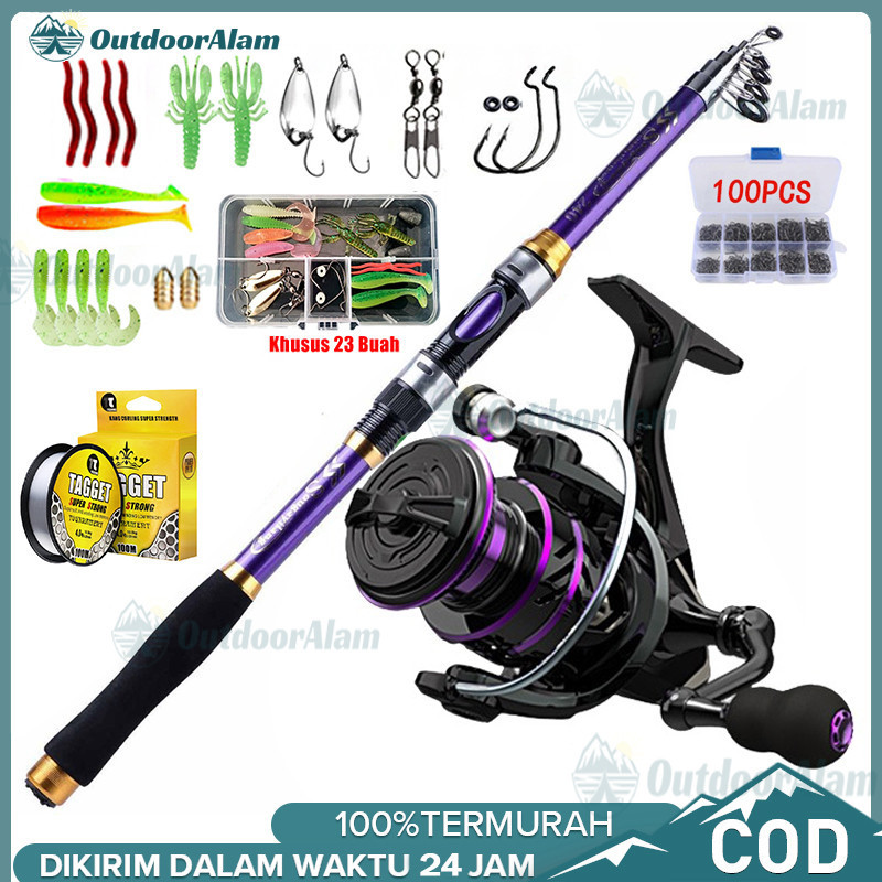 Jual Joran Pancing Set Pancing Set Power Hand 1000-7000 Glass Fiber ...