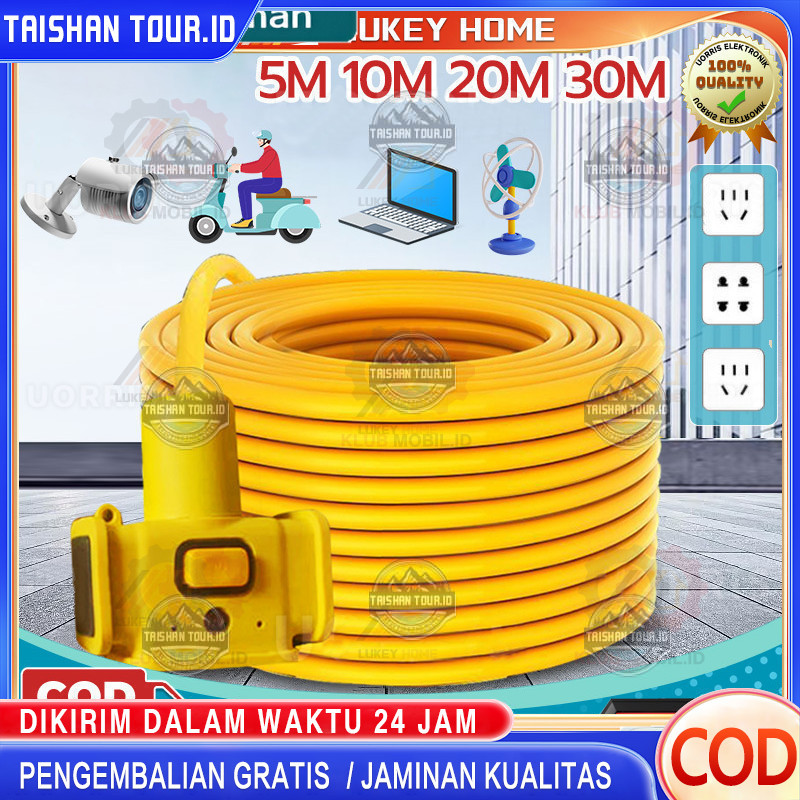 Jual Kabel Ekstensi Extension Cord 30 Meter 20 Meter 10 Meter 5 Meter ...