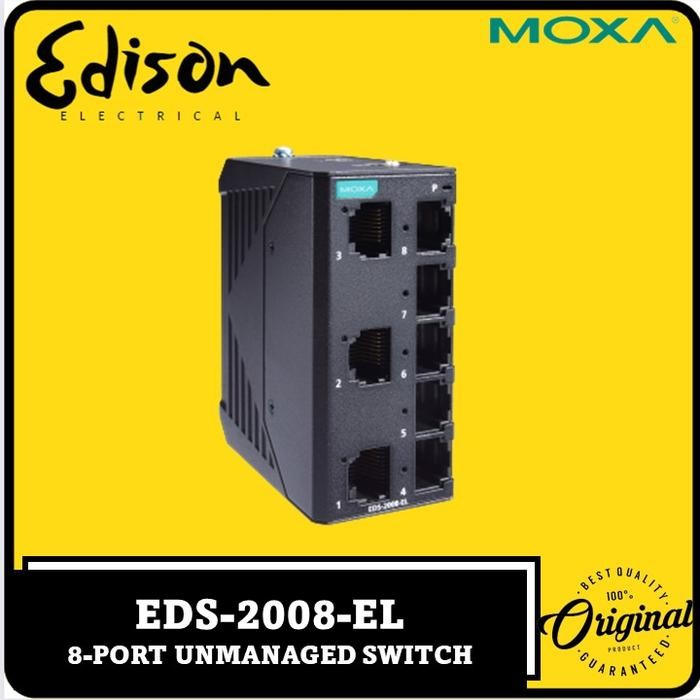 Jual MOXA New EDS-20A EDS-200-EL Port Industrial Switch DIN Rail Switch | Shopee Indonesia