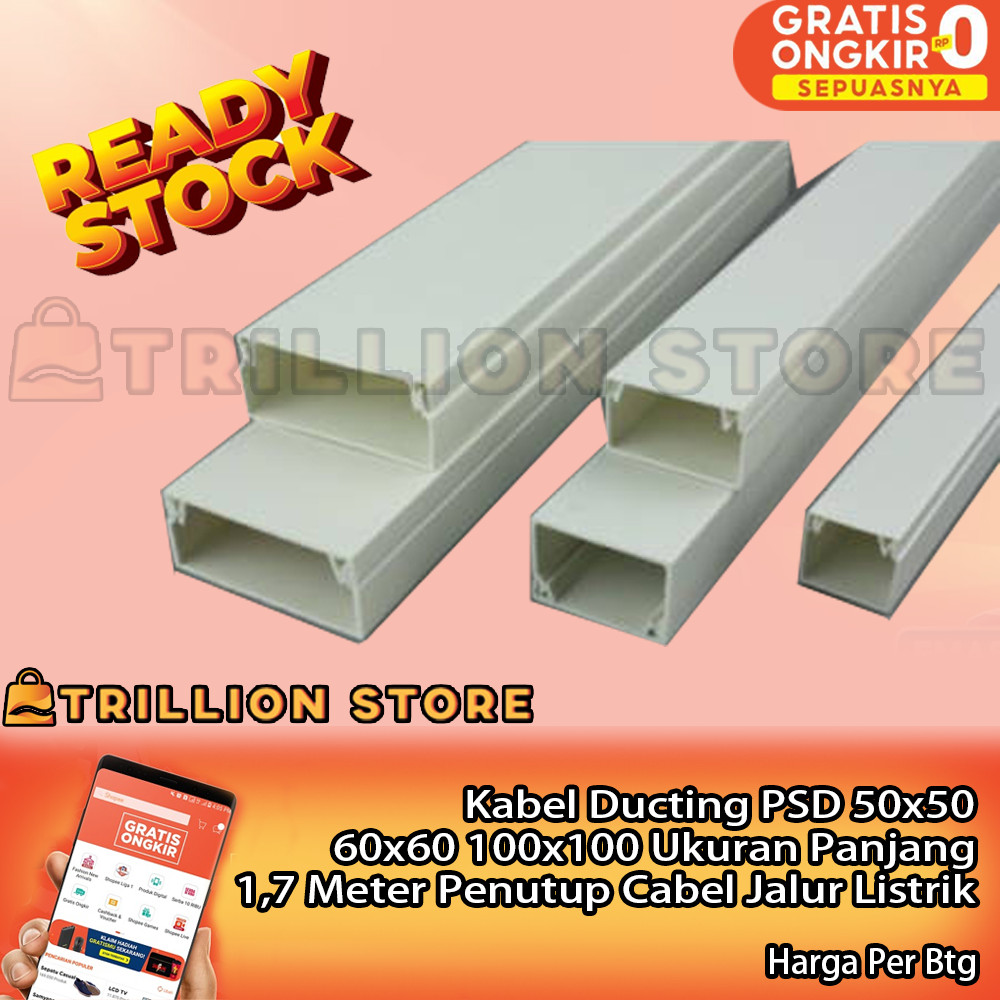 Jual Kabel Ducting Protector Pelindung Penutup Kable Duct PSD 50x50 60x60 100x100 Ukuran 1,7m ...