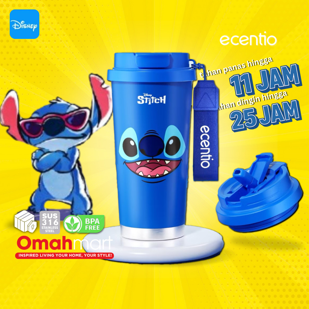 Jual ECENTIO x STITCH Tumbler Minum Stainless Tahan Panas Dingin 24 Jam ...