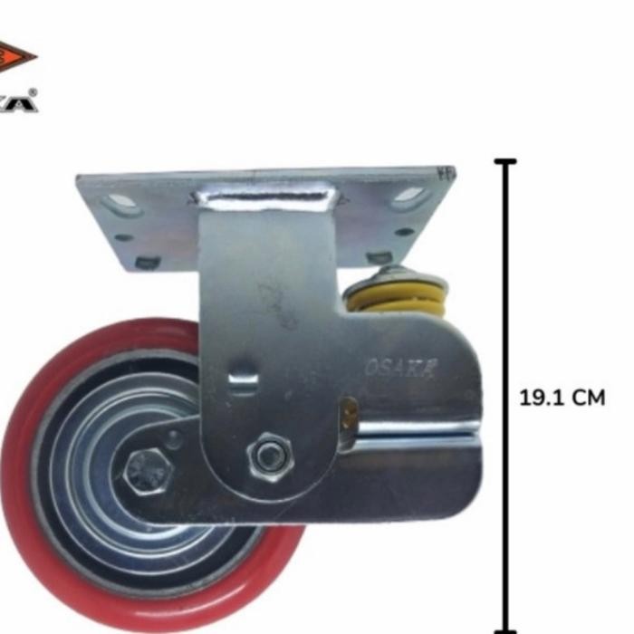 Jual Roda PU Spring Per Heavy Duty Caster 6" Mati (Fixed) | Shopee ...