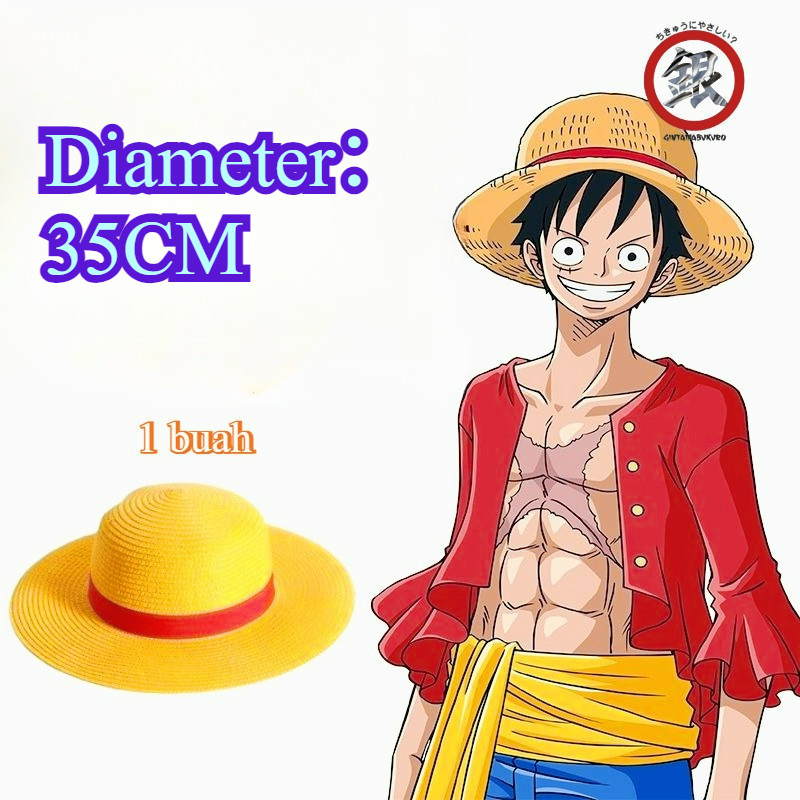 Jual 35CM Topi Jerami Luffy Dari Anime One Piece/Luffy Cosplay Hat One ...