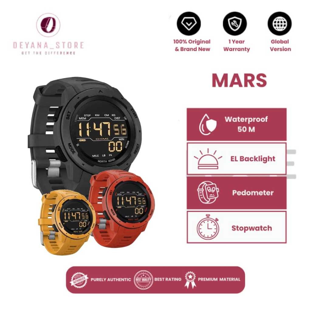 Jual NORTH EDGE MARS SPORTWATCH ORIGINALCO | Shopee Indonesia