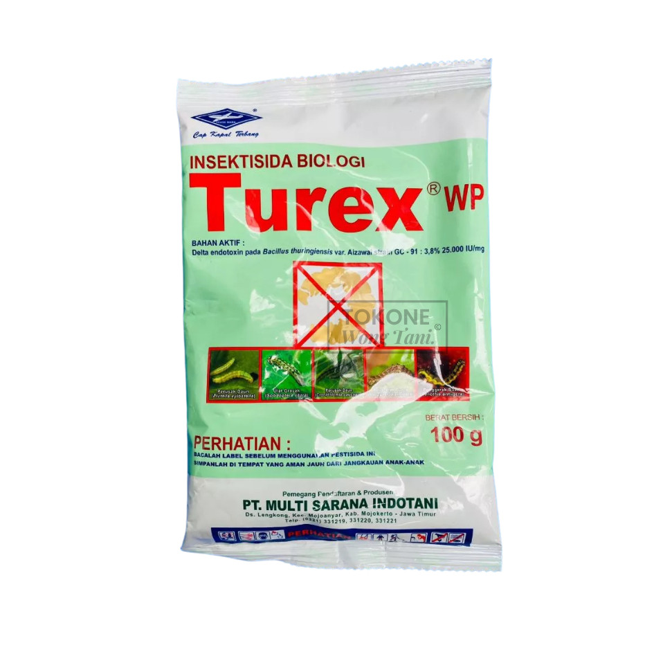 Jual Insektisida Biologi TUREX WP 100Gr Original CAP KAPAL TERBANG ...