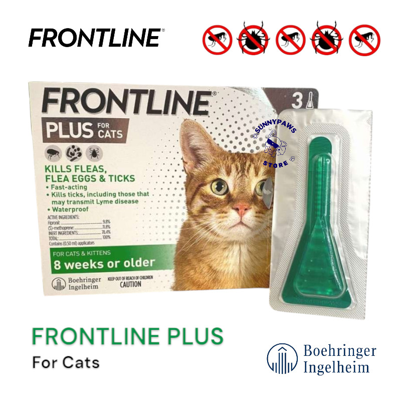 Jual [SUNNYPAWS] FRONTLINE PLUS CAT Obat Kutu Tetes Kucing Dewasa ...
