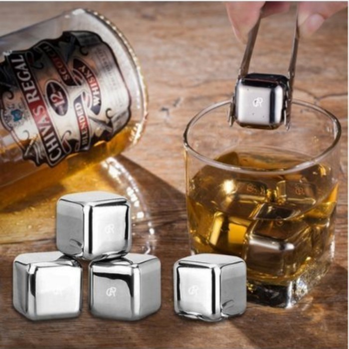 Jual [GT] PUC Es Batu Stainless Steel Reusable Ice Cube Pendingin Non ...