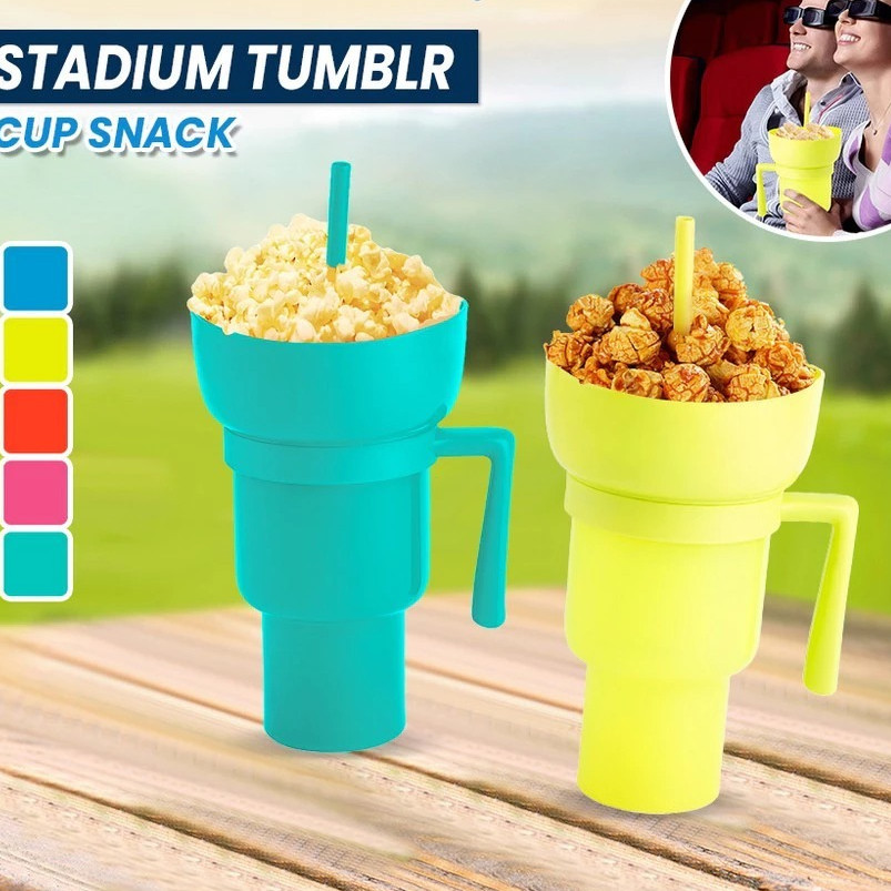 Jual Snack Mug With Drink Cup 2IN1 Popcorn Cup Movies Travel Stadium ...
