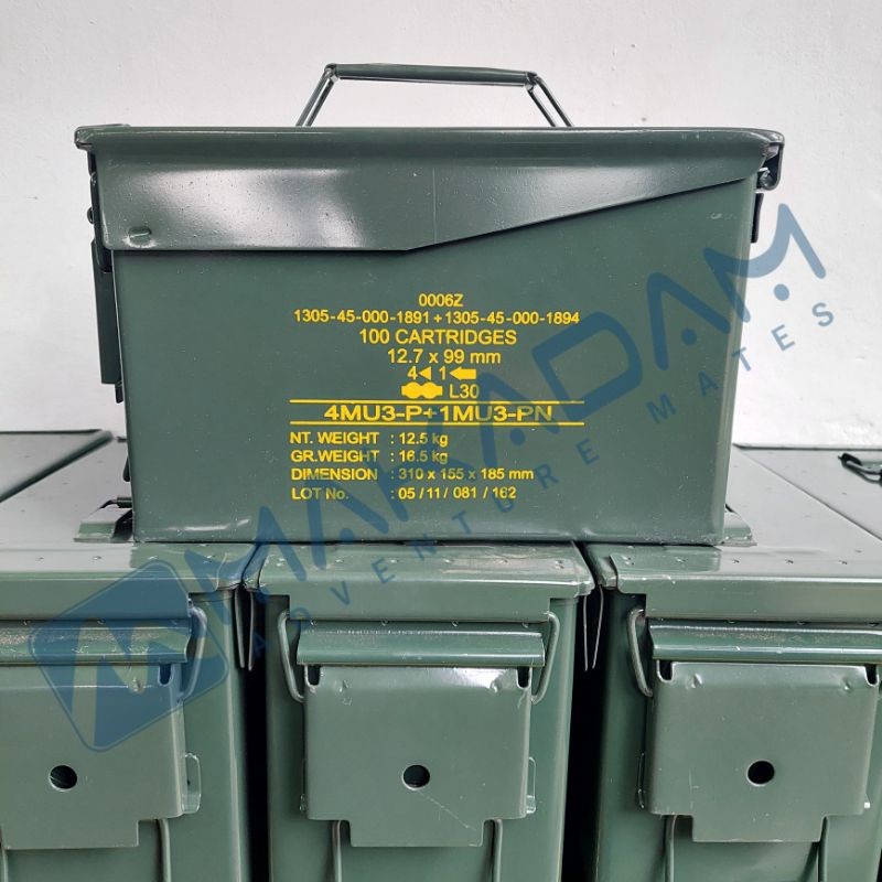 Jual BOX PINDAD BESI JATAH box kotak besi bekas peluru pindad | Shopee ...