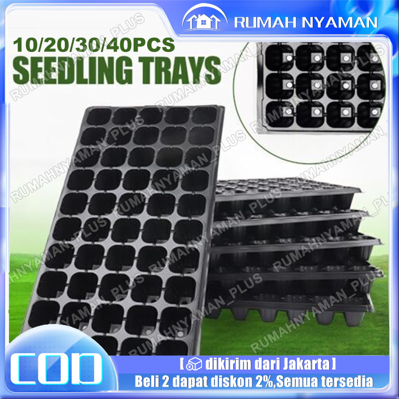 Jual Tray Semai 105 128 200 Lubang 10/20pcs Potray 0.8mm Seedling Tray ...