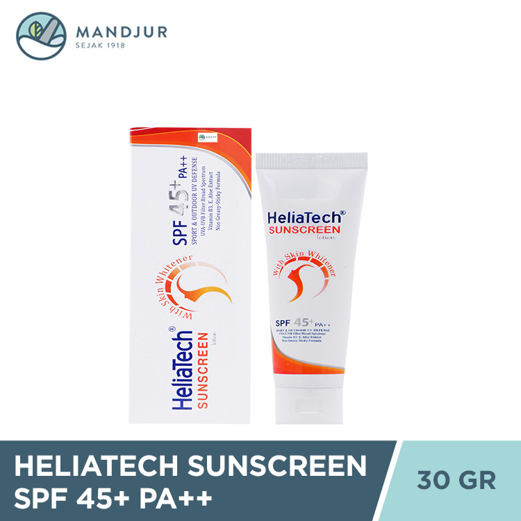 Jual Heliatech Sunscreen Spf 45+ PA++ 30 Gr - Tabir Surya Pelindung Kulit dari sinar UV | Shopee ...