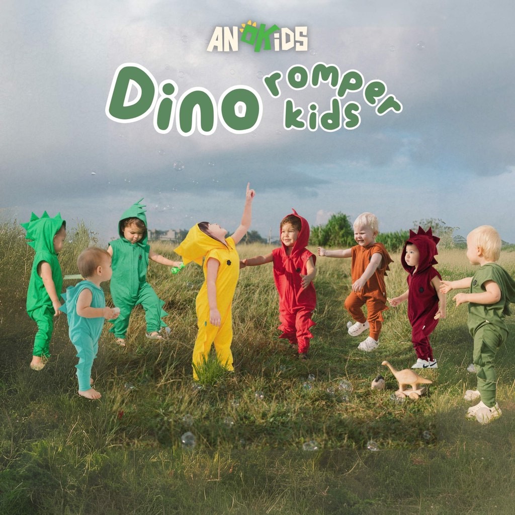 Jual BAGASHOP Anokids Romper Anak Dino Lucu Duri –Jumpsuit Kostum Dino ...