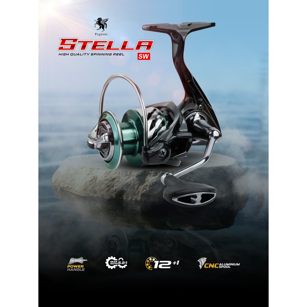 Jual Reel Spinning Pegasus Stella PH 1000 s/d 3000 SW (Salt Water ...