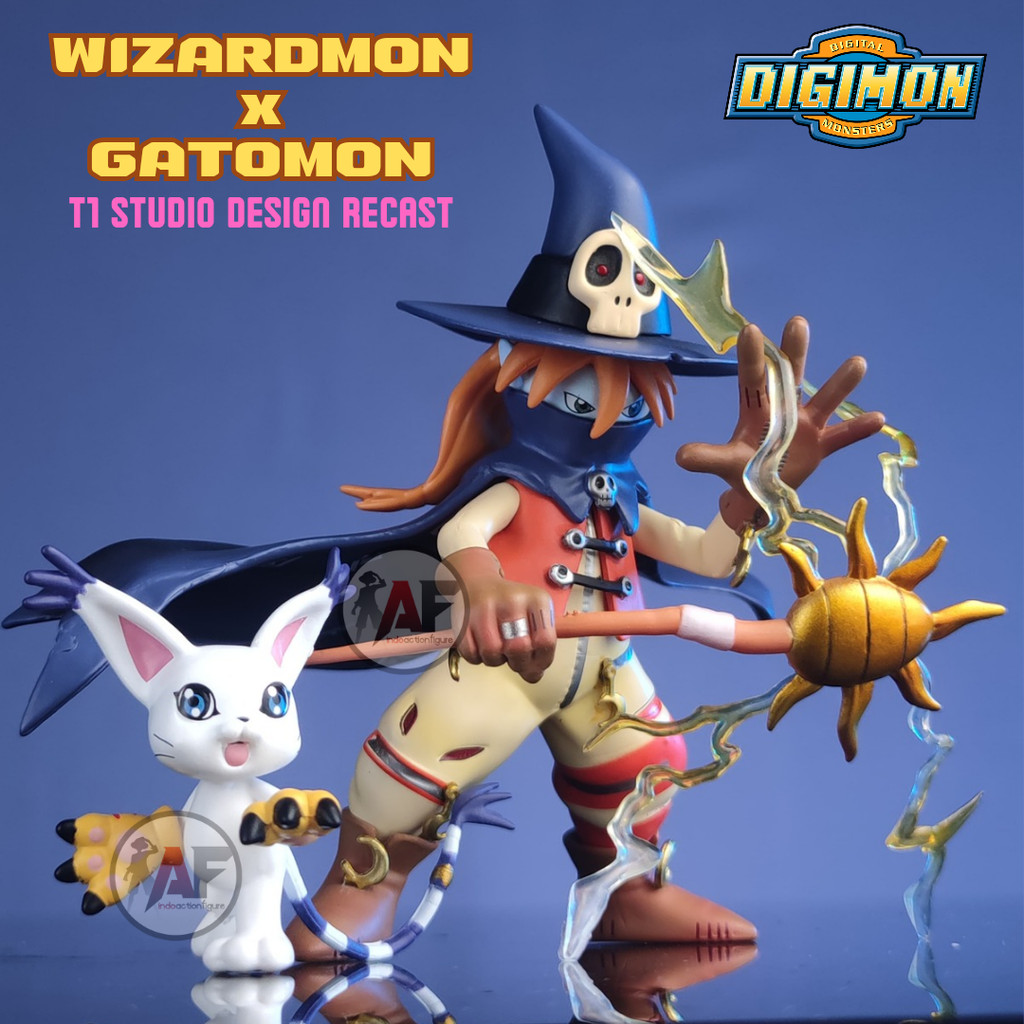 Jual Action Figure Digimon Wizardmon x Gatomon T1 Studio Design Recast ...