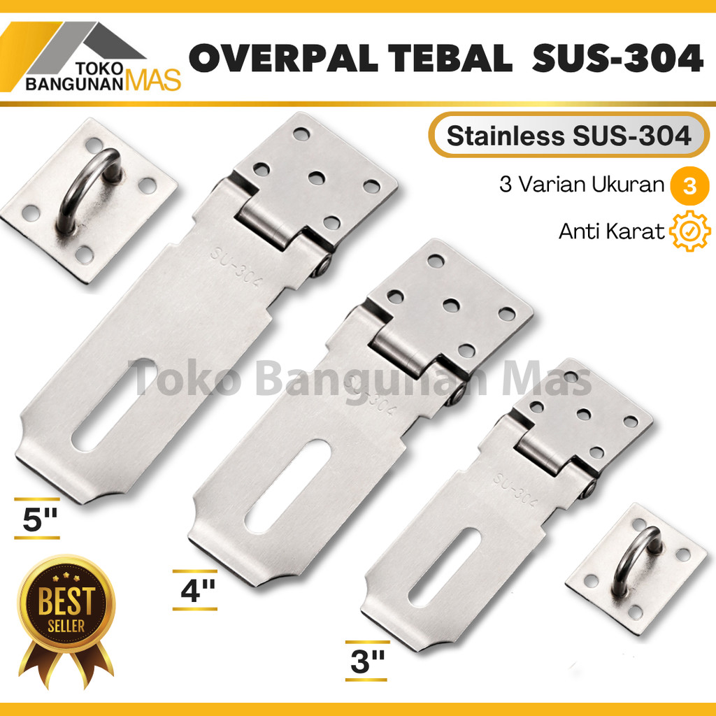 Jual Overpal Tebal Lurus Stainless SUS 304 Overpal Cantolan Gembok SUS ...