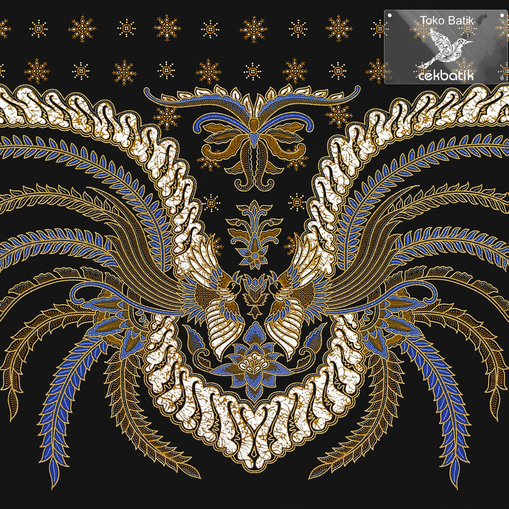 Jual Motif Burung Merak SOGAN Jawa Modern Spesial Ukuran Lebih Panjang ...