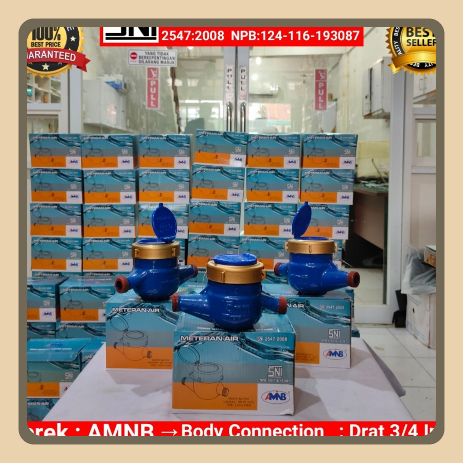 Jual Meteran air SNI PDAM besi 1/2 inch-Flow meter PAM 1/2"-Water meter ...