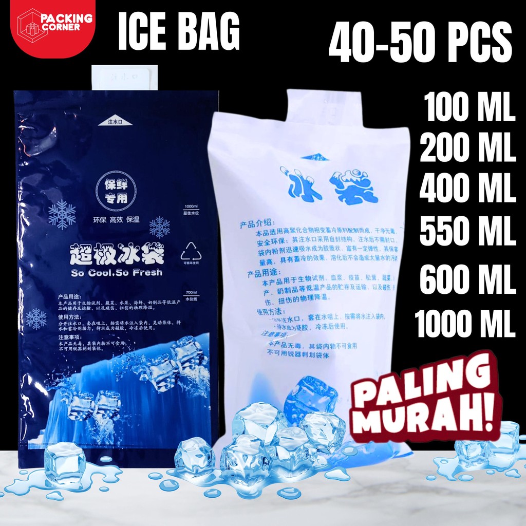 Jual 50 PCS - Ice Gel Lembaran 1000ML | Dey Ice Pack Serbaguna | Shopee ...