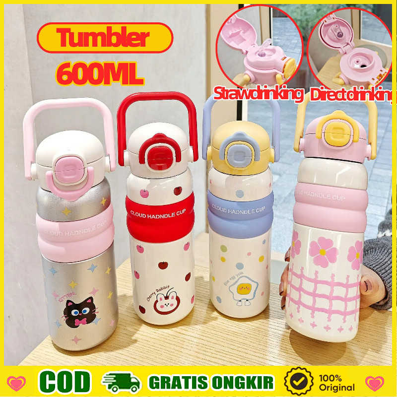 Jual 【COD】Tumbler 600ml Stainless SUS 316 / Tumbler Cute Pets 0.6L Stainless SUS 316 / Botol ...