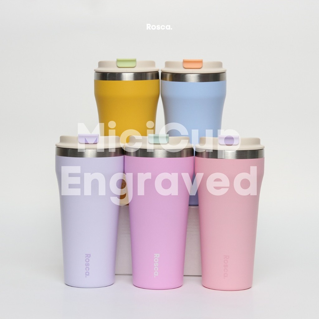 Jual [ENGRAVED] Rosca MICICUP Tumbler Kopi Stainless 480ml Liter Botol ...