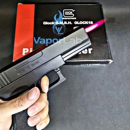 Jual mancis korek api gas bara model pistol glok 18 gun lighter unik murah | Shopee Indonesia