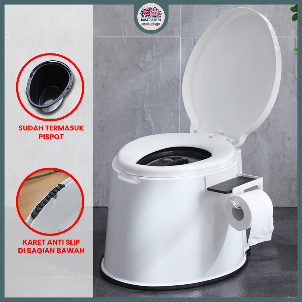 Jual RO Kursi Toilet Duduk Portable WC Pispot Untuk Lansia Dan Ibu ...