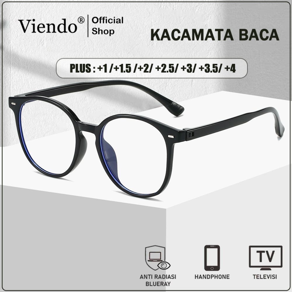 Jual Viendo Kacamata Baca Plus Anti Radiasi Pria Wanita Lonjong Frame ...