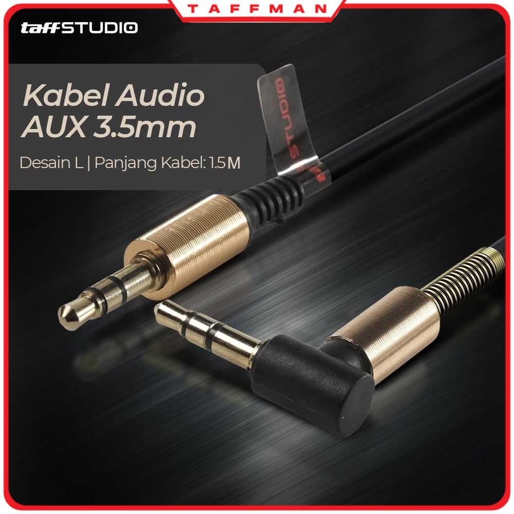 Jual TM - TAFFSTUDIO Kabel Audio AUX 3.5mm Spring L Jack 1.5M ...