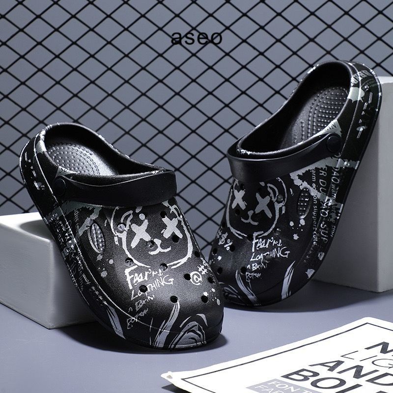 Jual Aseo Sandal Pria Wanita Baim Kodok Slip on Anti Slip Clog Lucu ...