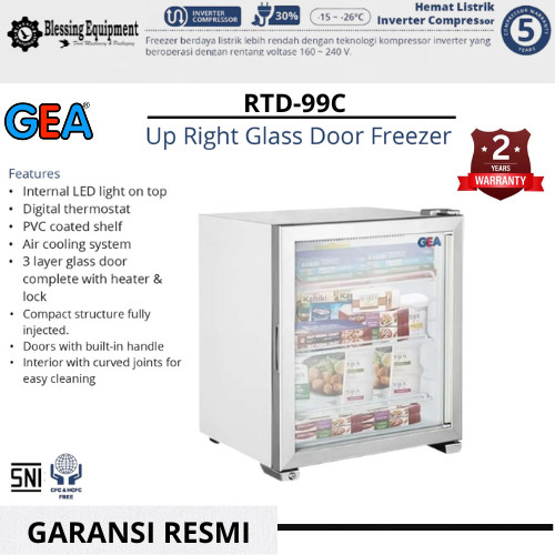 Jual RTD-99C Showcase Upright Glass Door Freezer Display GEA RTD99C ...