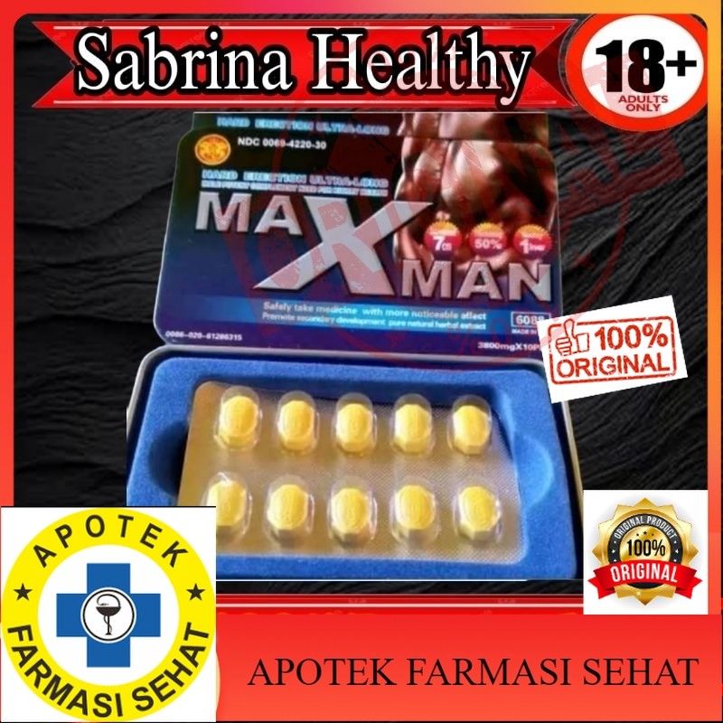 Jual 100% ORIGINAL Maxman Asli Isi 10 Tablet Obat Kuat Pria Penambah ...