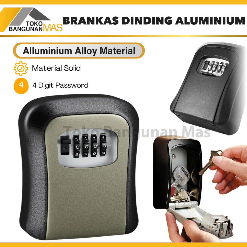 Jual Key Safe box Key Box Outdoor 4 Digit Kotak Kunci Brankas Kunci ...