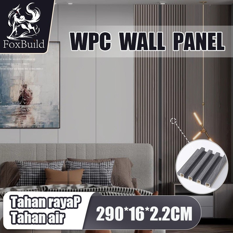 Jual Fox Build[2.9 meter*16 cm*2.2cm] Wood WPC Wall panel WPC Wall panel Dinding Dekorasi ...