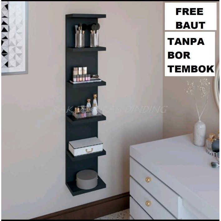 Jual [COD] RAK SUSUN SERBAGUNA 6 TINGKAT FINISHING HPL - Hitam | Shopee ...