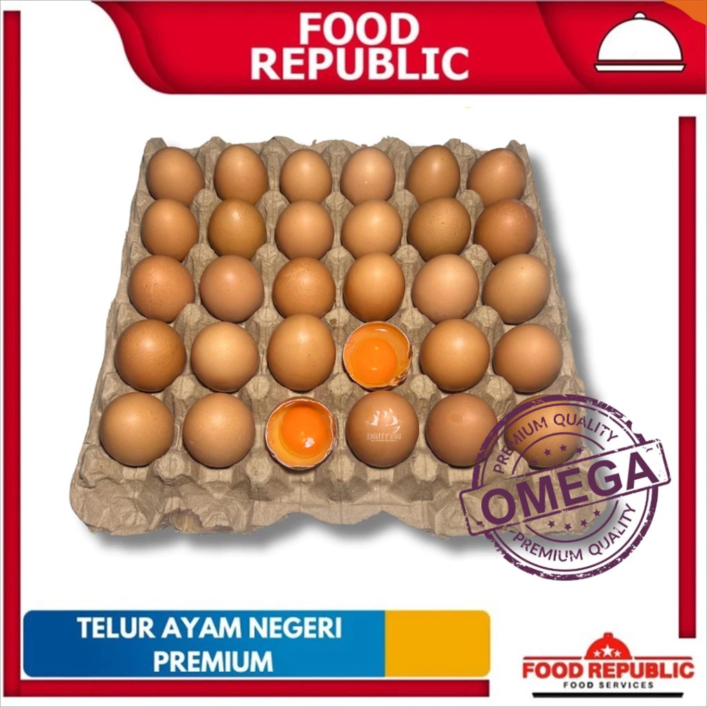 Jual Telur Ayam Negeri Omega Premium 1 Tray - 30 pcs Kualitas Terbaik ...