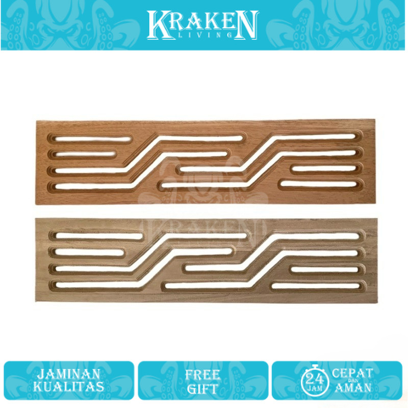Jual Kepingan Loster Kayu Jati (10 x 50) / Mahoni Dekorasi Dinding ...