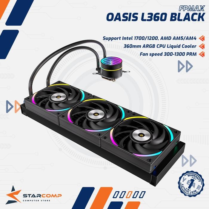 Jual FPMAX OASIS L360 AIO CPU Liquid Cooler 360mm Black | Shopee Indonesia