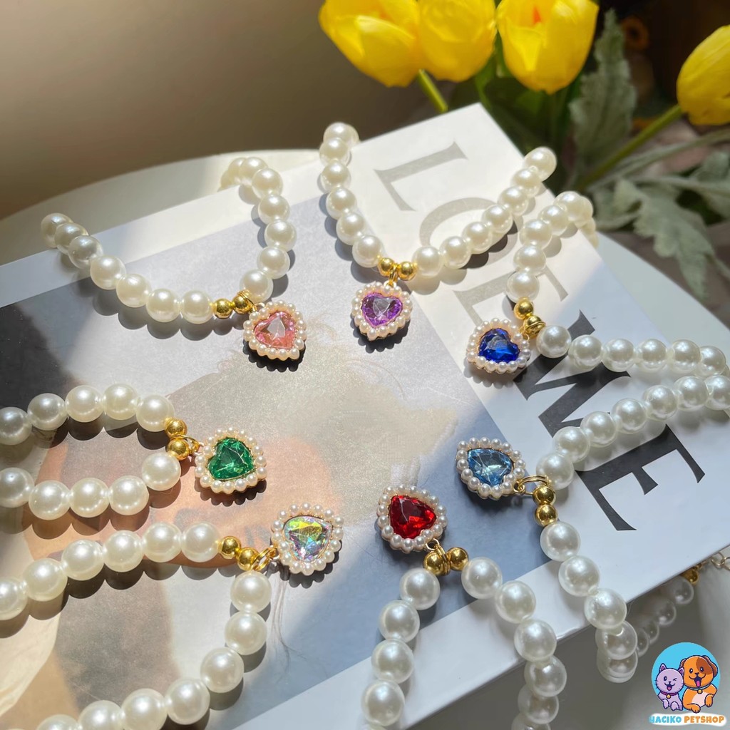 Jual Kalung Kucing Anjing Sweety Dengan Mutiara Aksesoris Kalung Hewan ...